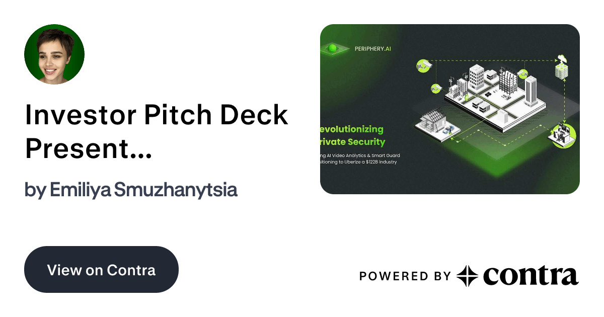 Investor Pitch Deck Presentation Design by Emiliya Smuzhanytsia