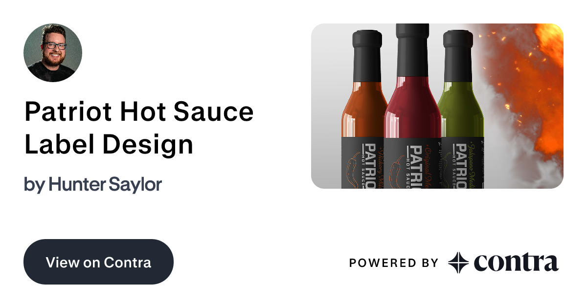 Patriot Hot Sauce Label Design by Hunter Saylor