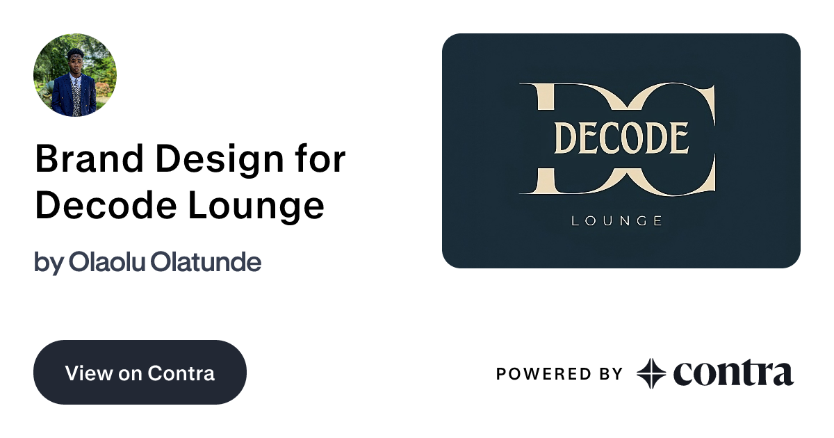Brand Design for Decode Lounge by Olaolu Olatunde