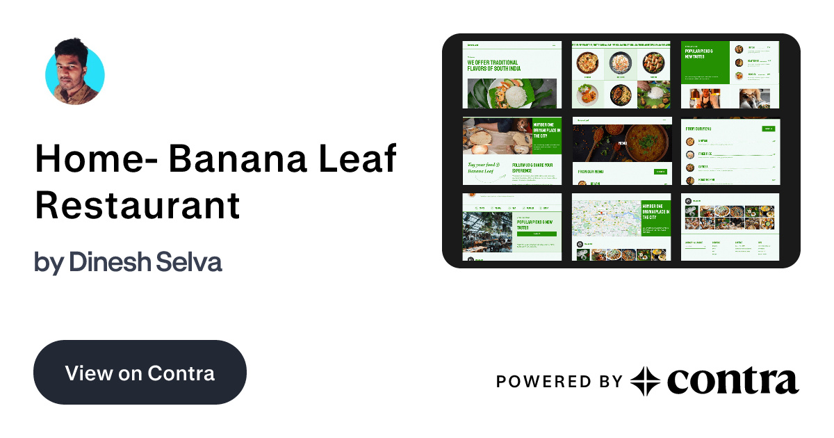 Home- Banana Leaf Restaurant by Dinesh Selva