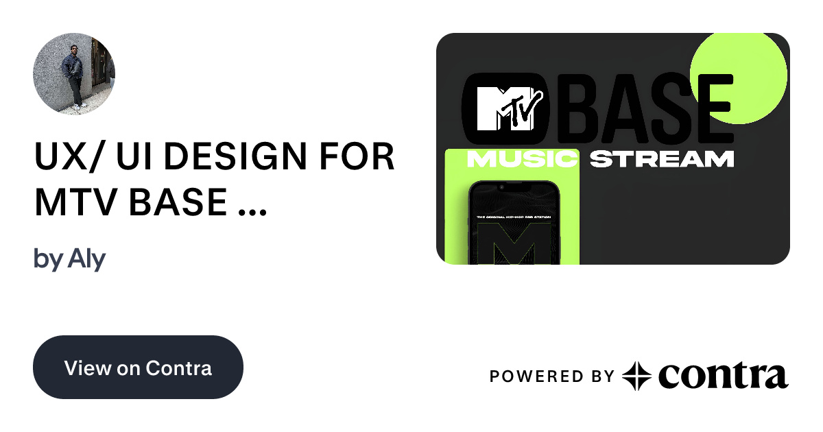 UX/ UI DESIGN FOR MTV BASE MOBILE APP by Aly