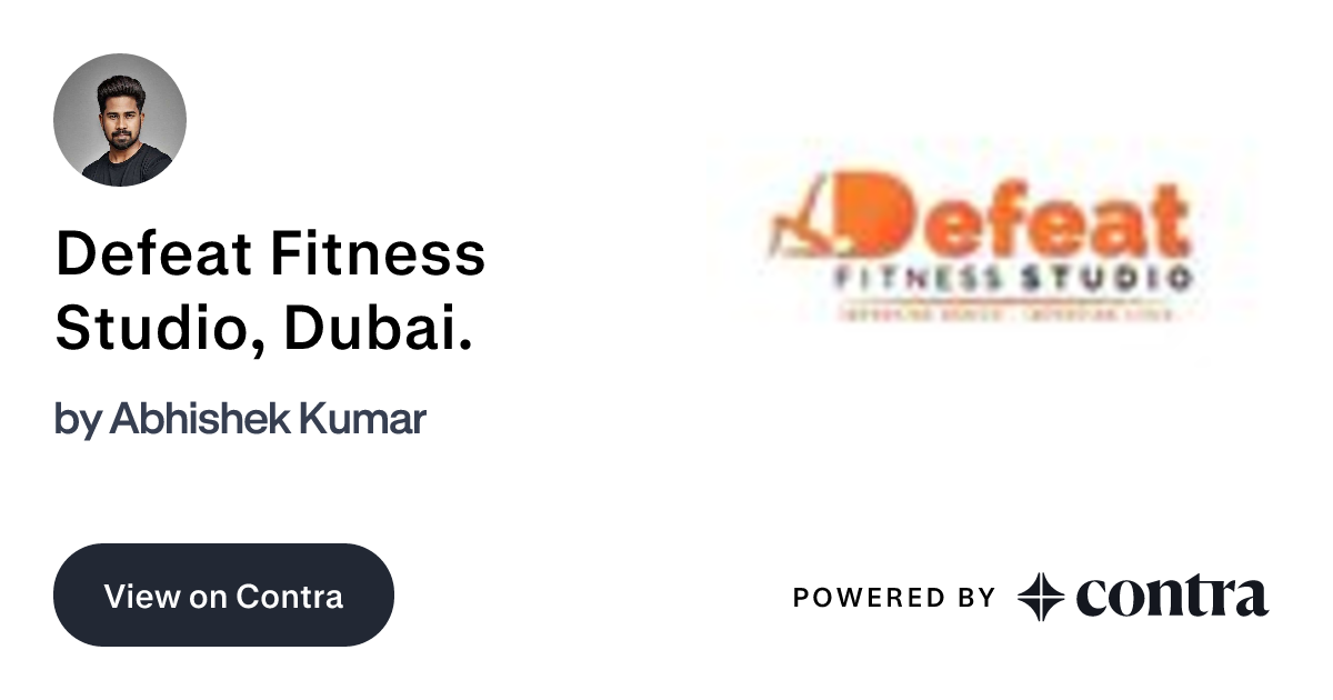 Defeat Fitness Studio, Dubai. by Abhishek Kumar