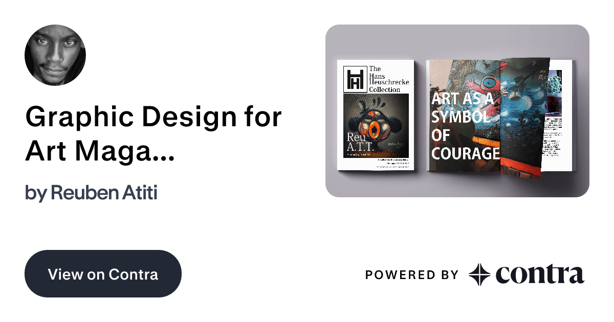 Graphic Design for Art Magazine Layout by Reuben Atiti