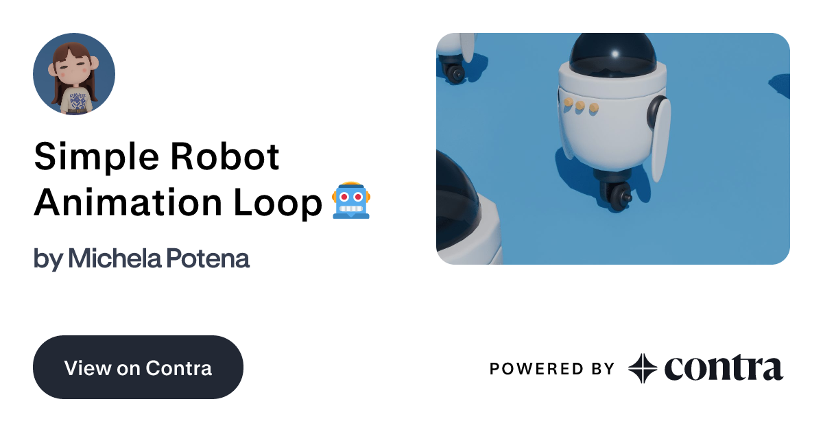 Simple Robot Animation Loop 🤖 by Michela Potena