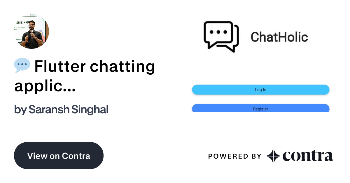💬 Flutter chatting application by Saransh Singhal