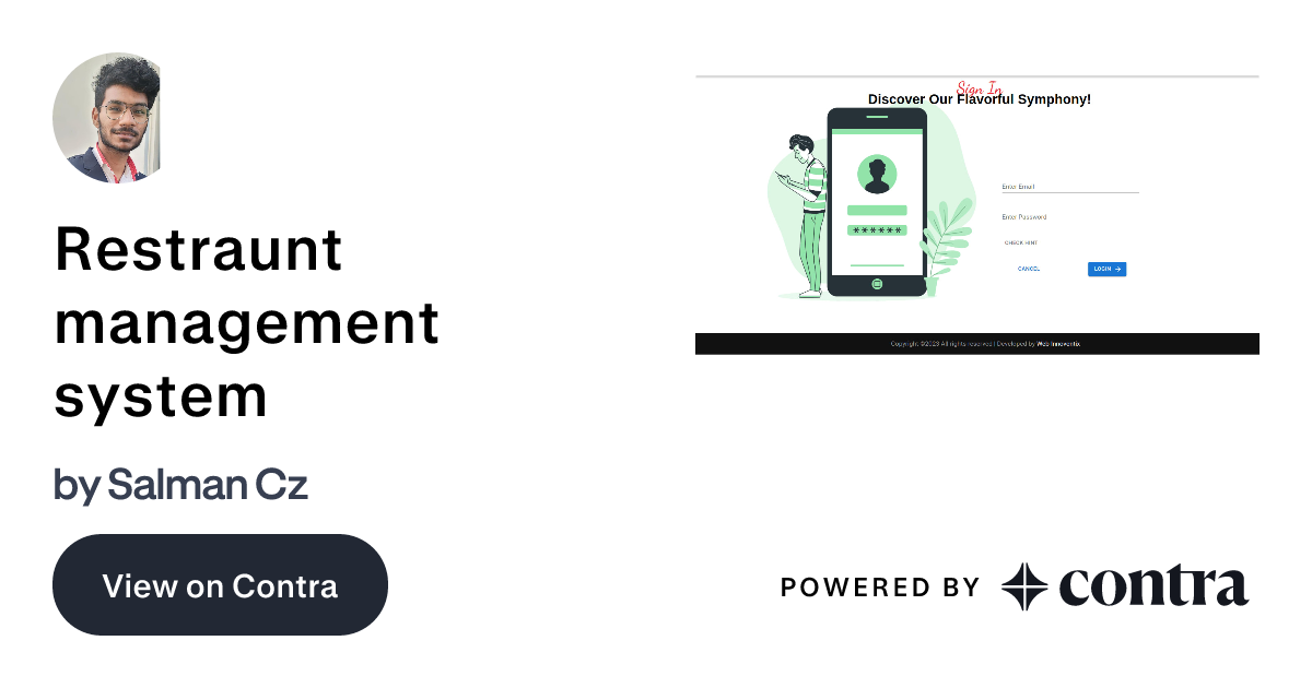 Restraunt management system by Salman Cz