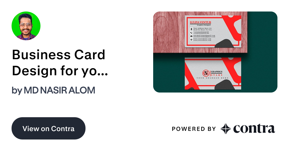 Business Card Design for your Business by MD NASIR ALOM