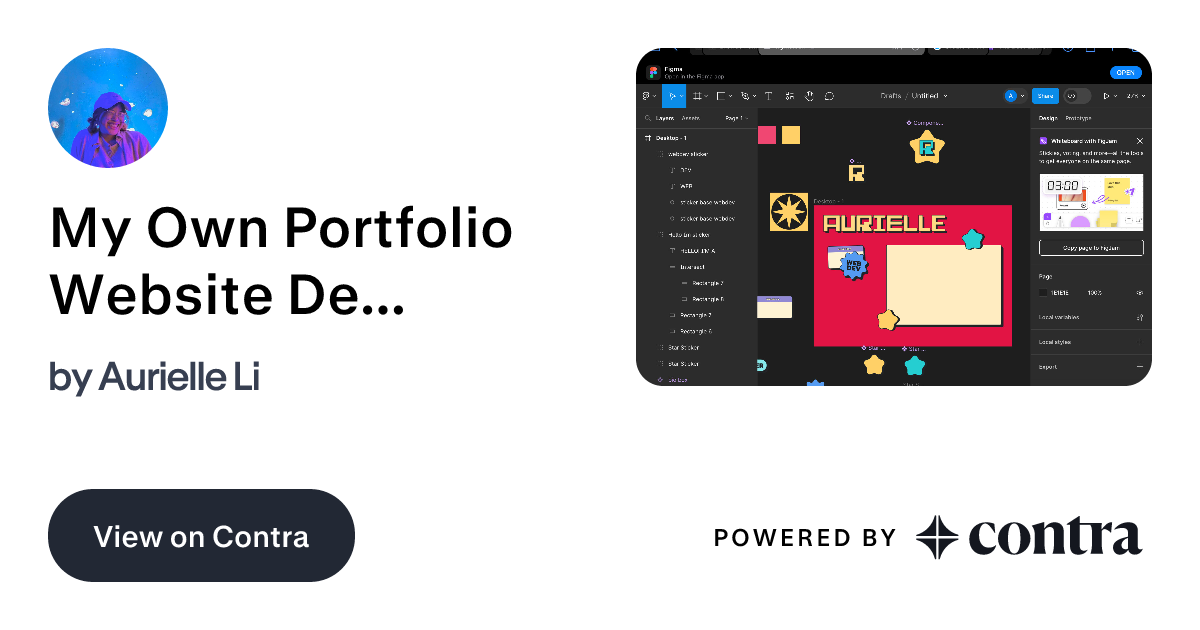 My Own Portfolio Website Designing by Aurielle Li