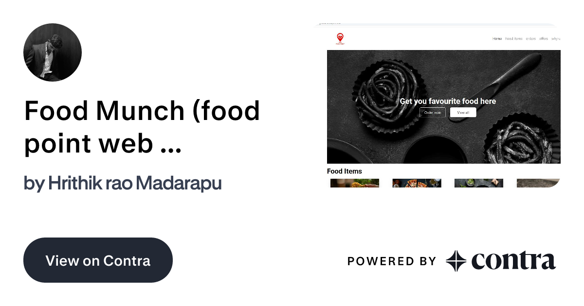 Food Munch (food point web application) by Hrithik rao Madarapu