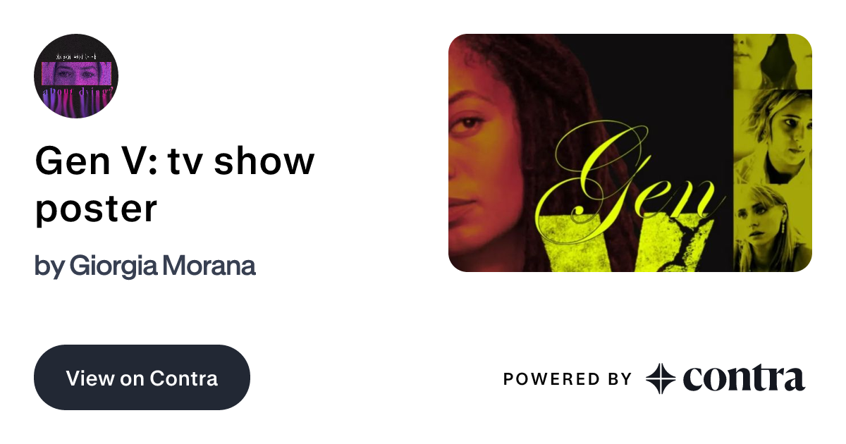 Gen V: tv show poster by Giorgia Morana