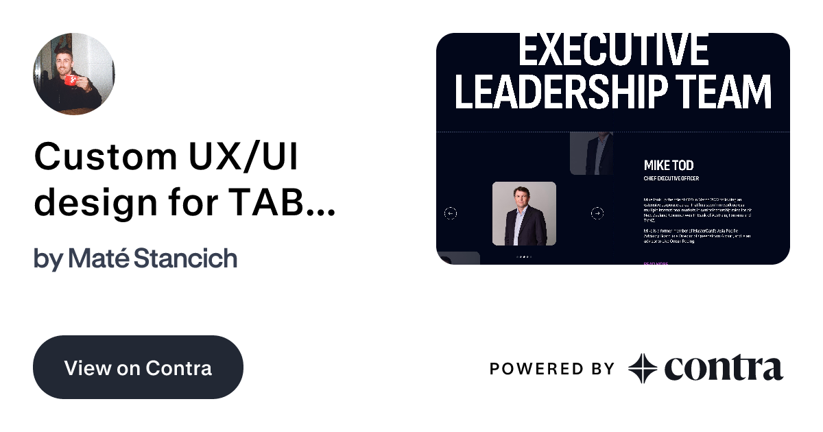 Custom UX/UI design for TAB New Zealand by Maté Stancich
