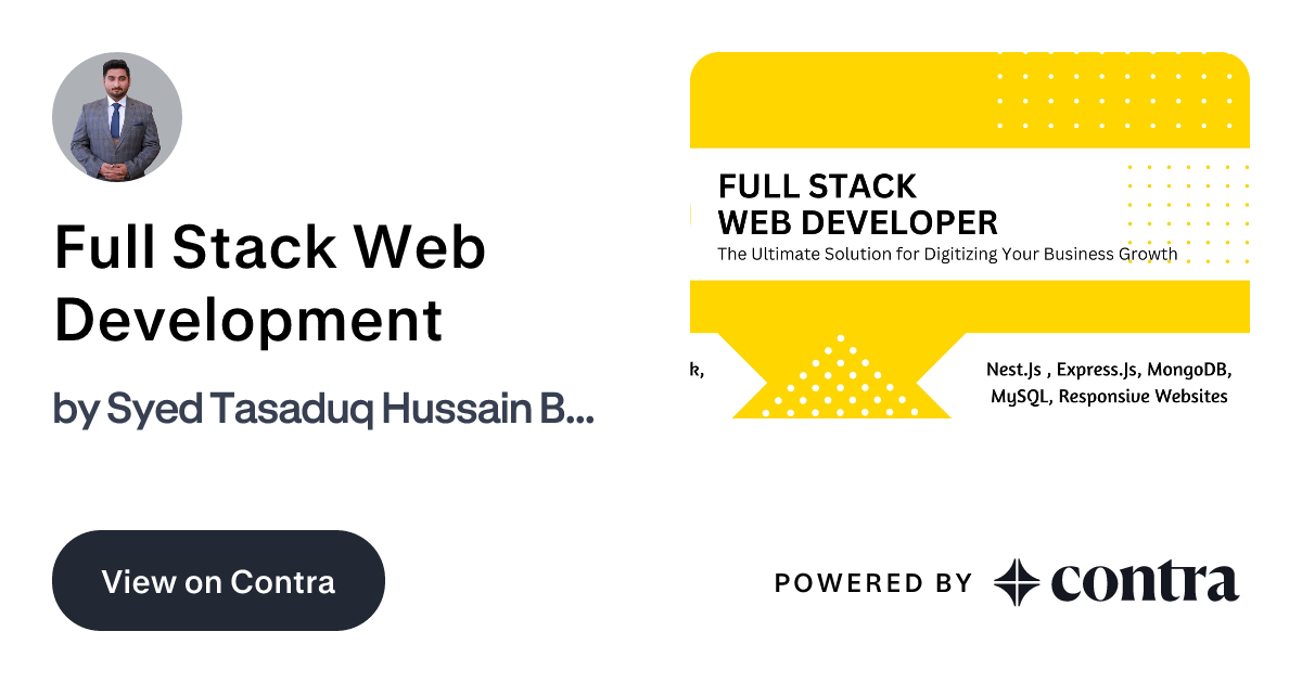 Full Stack Web Development by Syed Tasaduq Hussain Bukhari