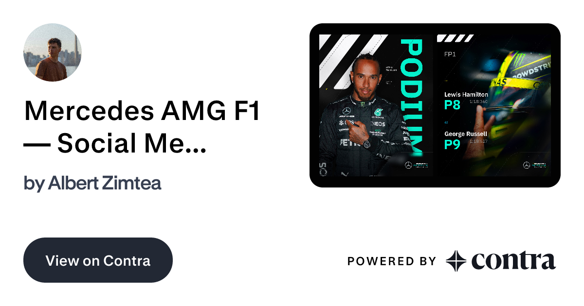 Mercedes AMG F1 — Social Media Identity by Albert Zimtea