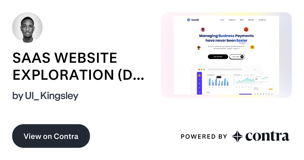 SAAS WEBSITE EXPLORATION (DESIGN & DEVELOPMENT) by UI_ Kingsley