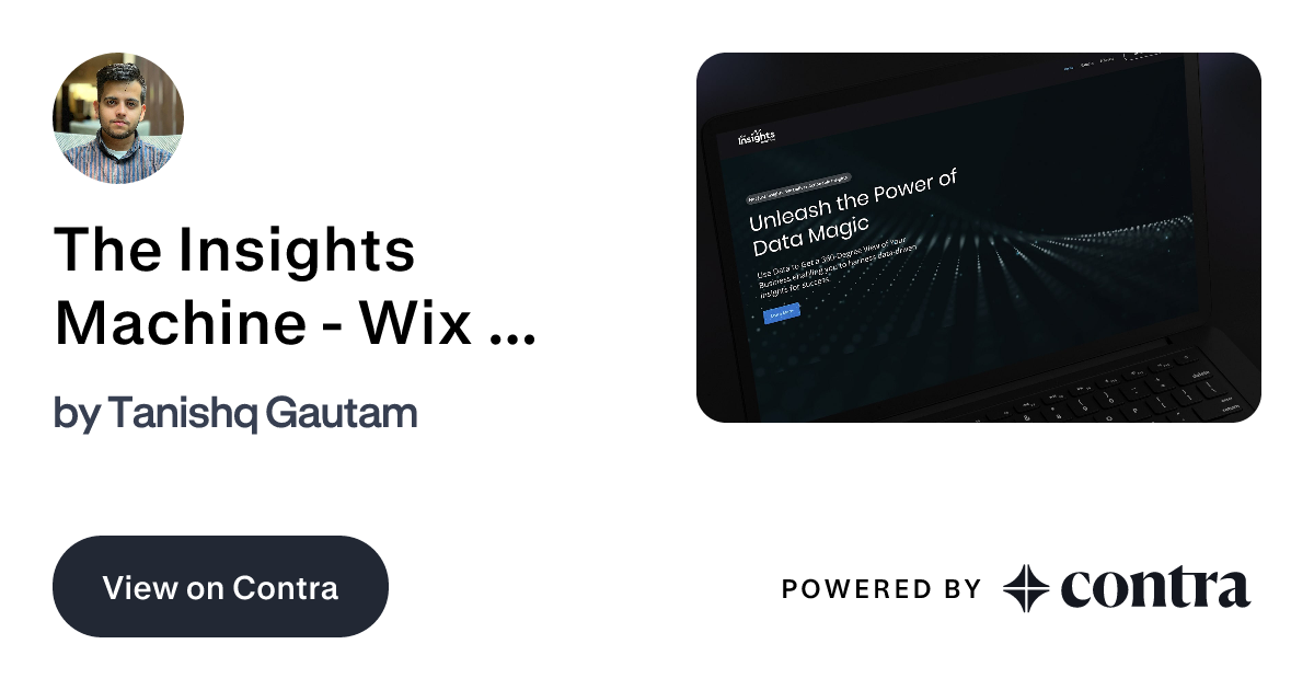 The Insights Machine - Wix Studio Development by Tanishq Gautam