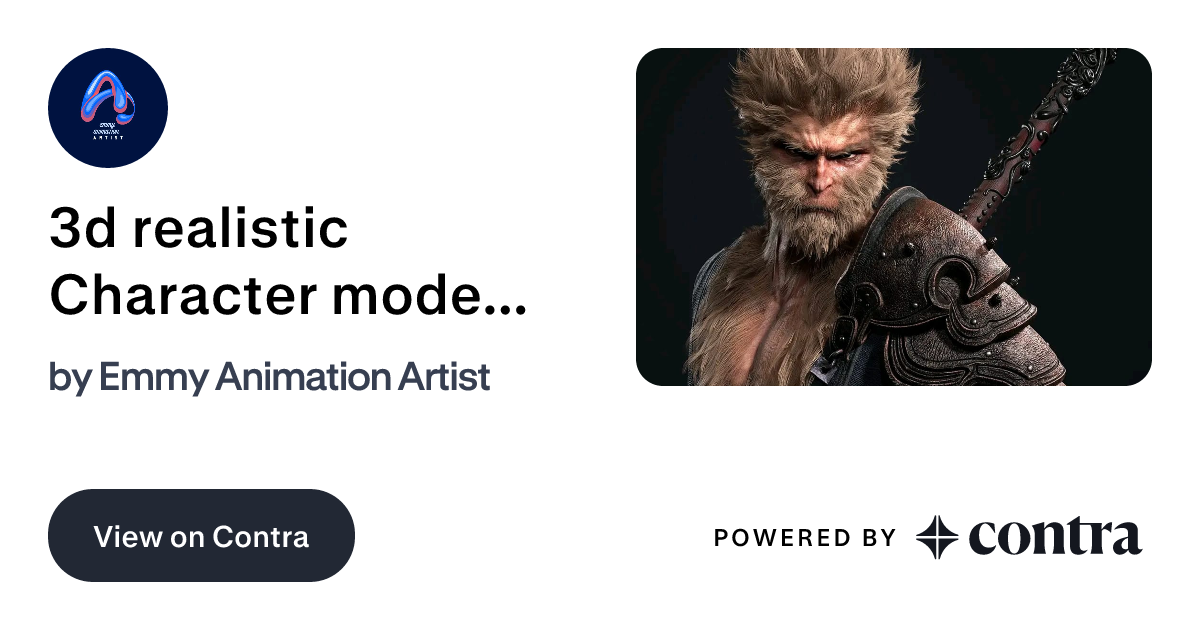 3d realistic Character modeling by Emmanuel John