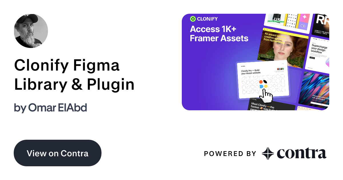 Clonify Figma Library & Plugin by Omar ElAbd