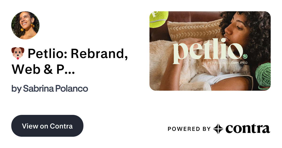 🐶 Petlio: Rebrand, Web & Packaging Design by Sabrina Polanco