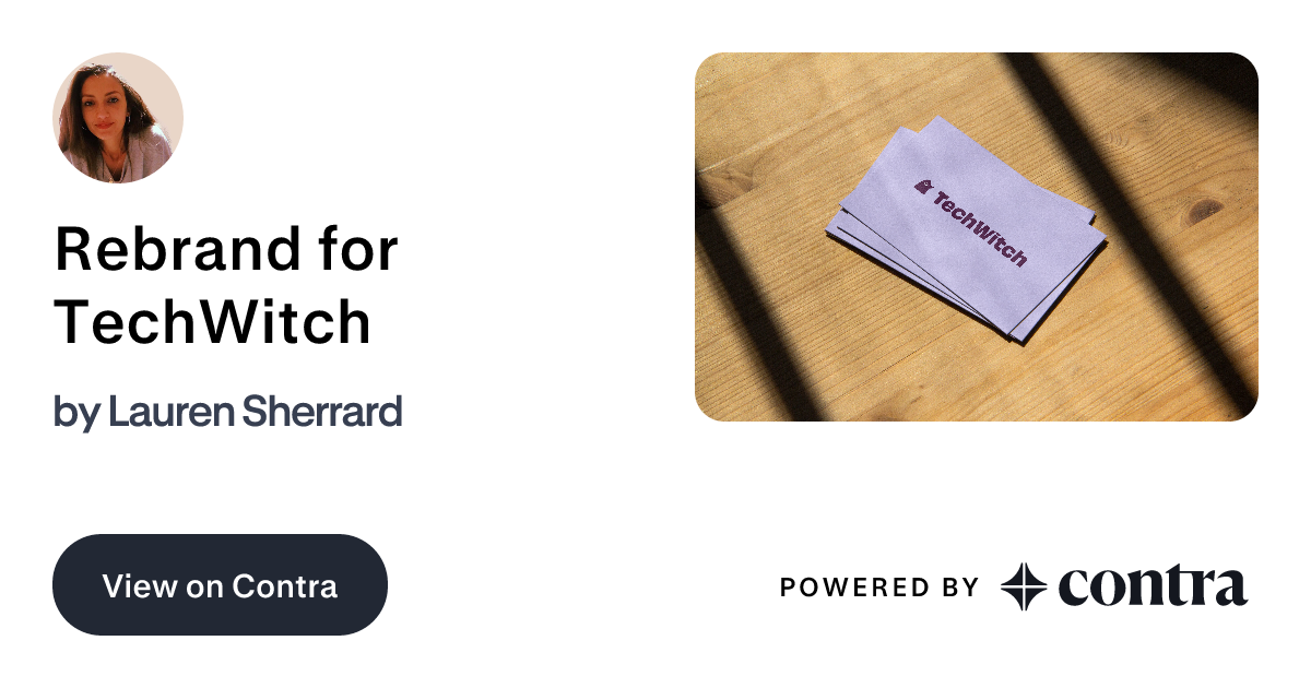 Rebrand for TechWitch by Lauren Sherrard
