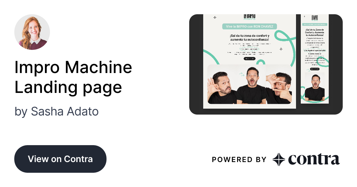 Impro Machine Landing page by Sasha Adato Impro Machine Landing page by Sasha Adato