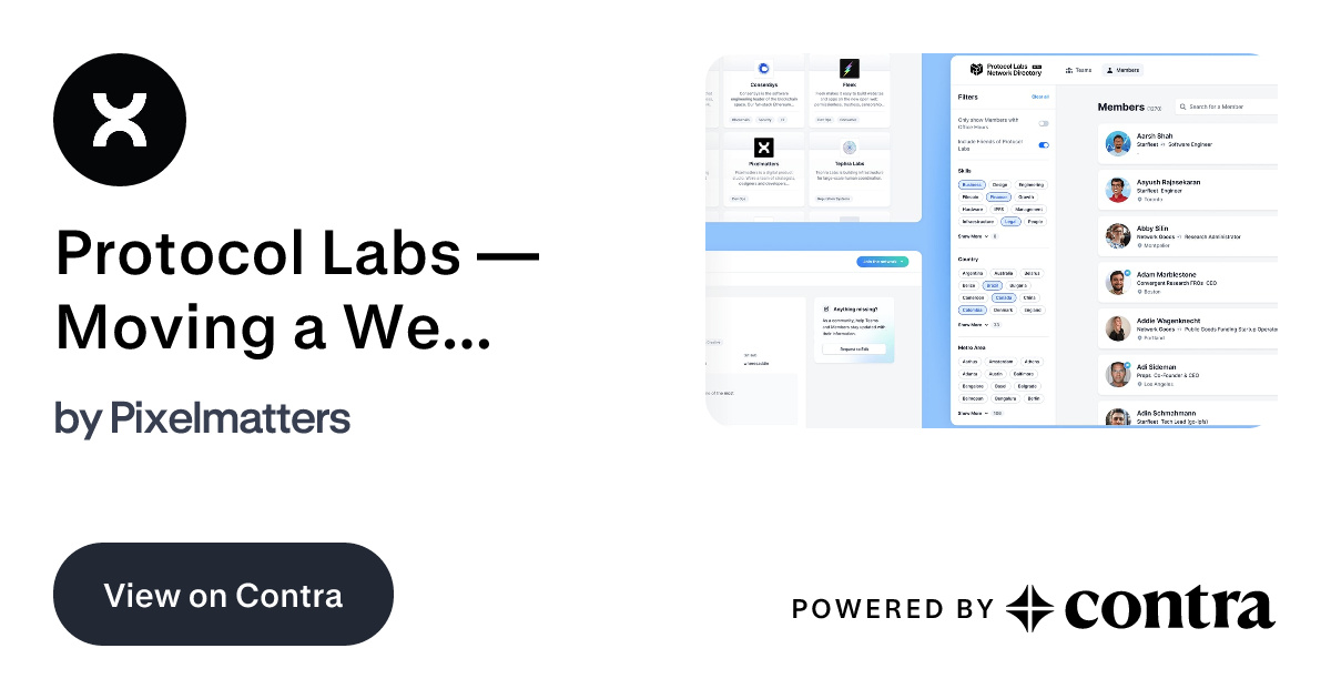 Protocol Labs — Moving a Web3 community forward by Pixelmatters