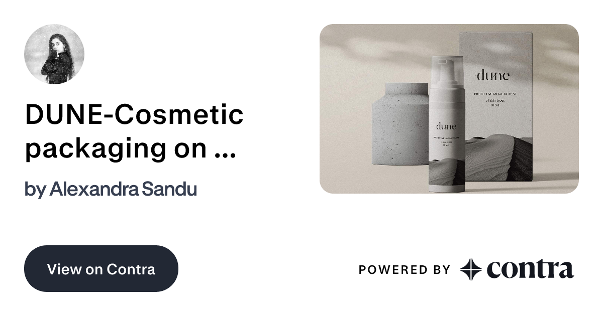 DUNE-Cosmetic packaging on Behance by Alexandra Sandu