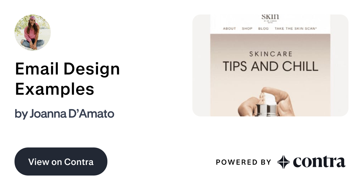 Email Design Examples by Joanna D’Amato