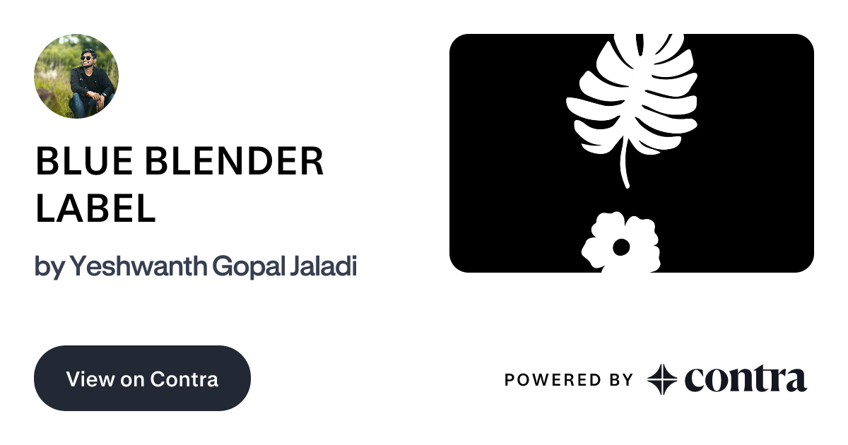 BLUE BLENDER LABEL by Yeshwanth Gopal Jaladi