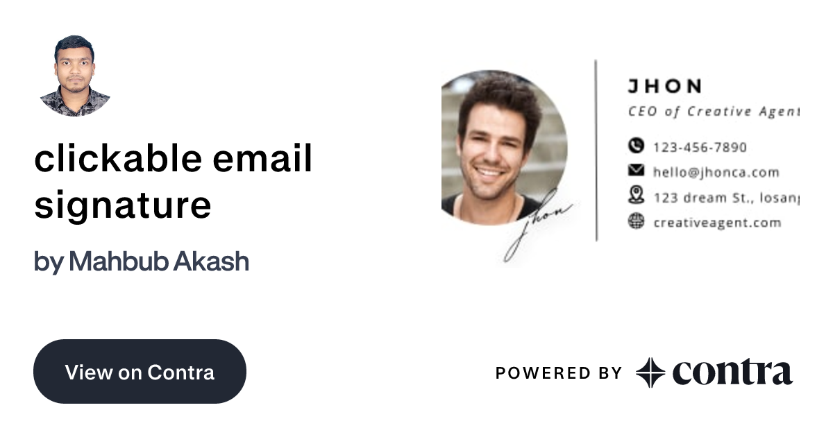 clickable email signature by Mahbub Akash