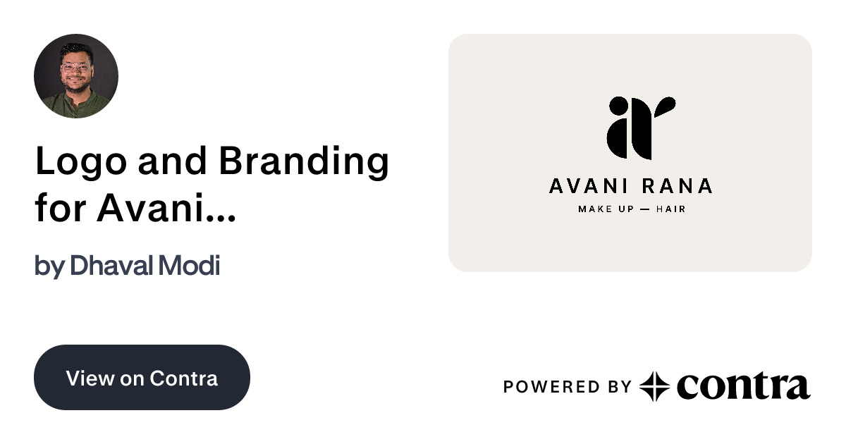 Logo and Branding for Avani Rana by Dhaval Modi