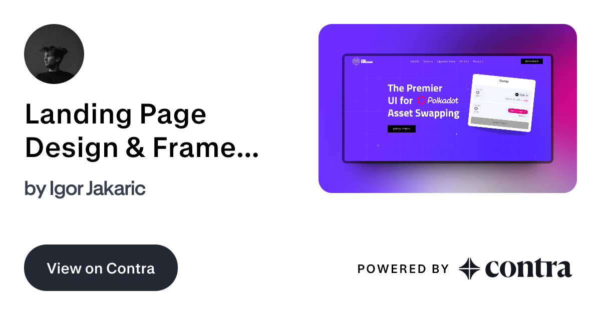 Landing Page Design & Framer | Polkadot ACP by Igor Jakaric