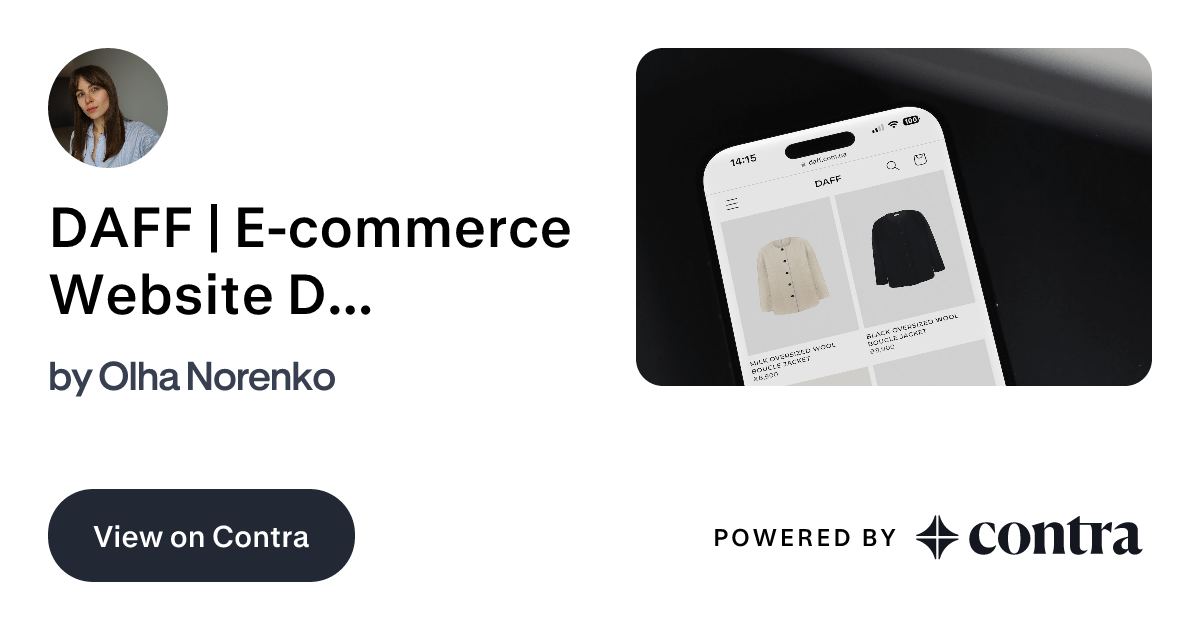 DAFF | E-commerce Website Design & Development by Olha Norenko