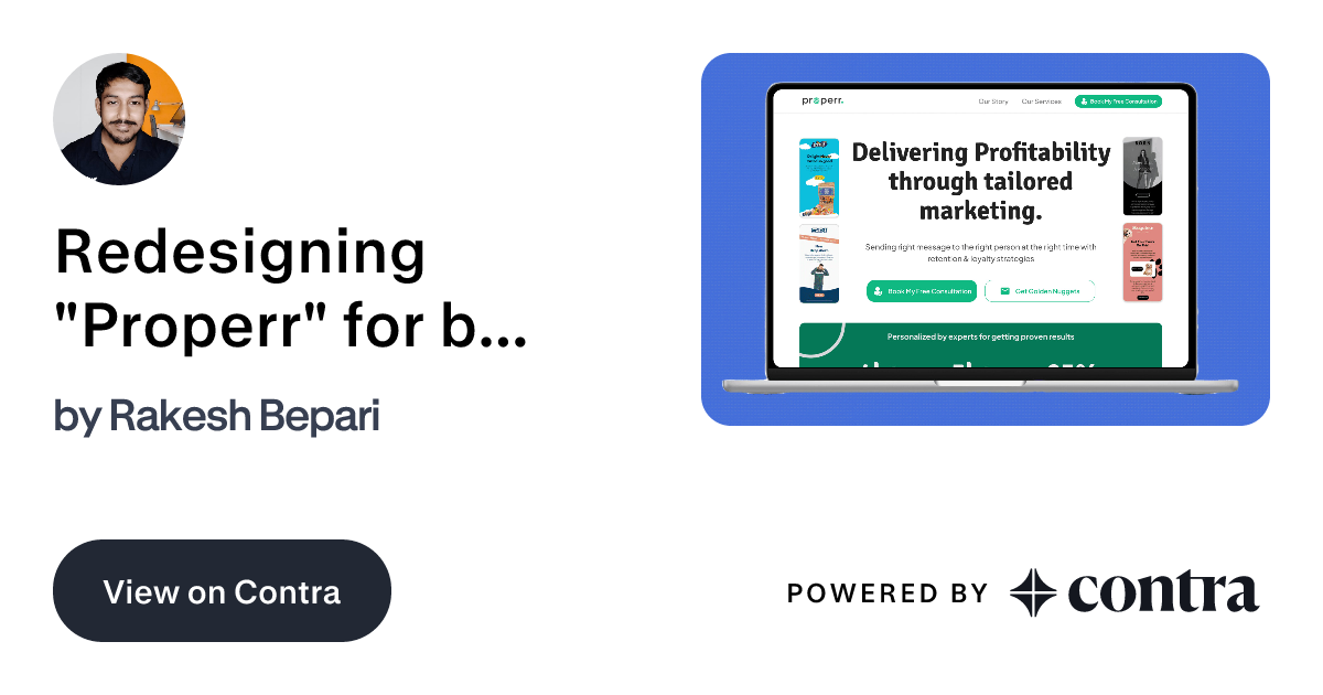 Redesigning "Properr" for better conversion rates. by Rakesh Bepari