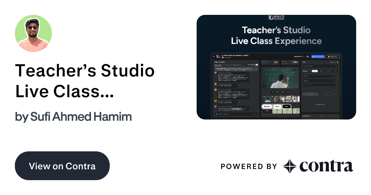 Teacher’s Studio Live Class Experience by Sufi Ahmed Hamim