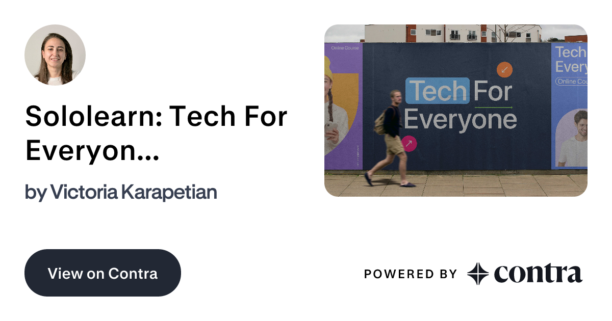 Sololearn: Tech For Everyone :: Behance by Victoria Karapetian