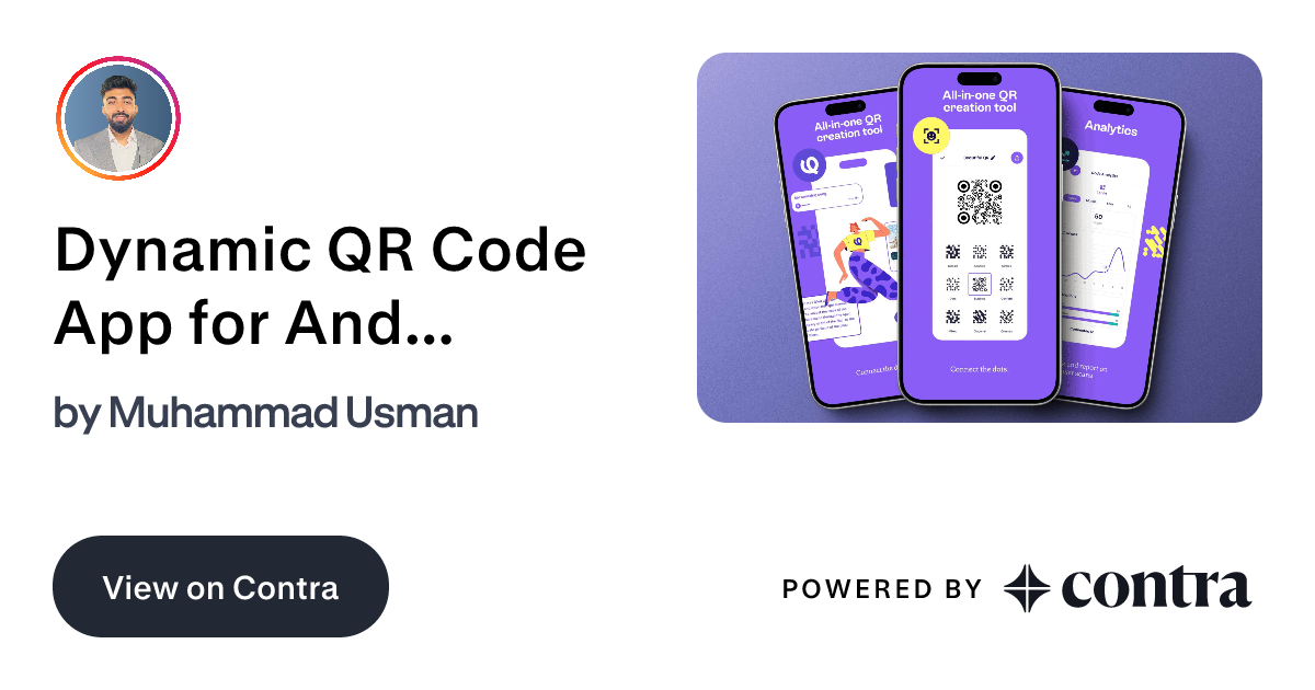 Dynamic QR Code App for Android & iOS Using React Native by Muhammad Usman