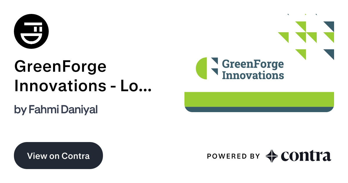 GreenForge Innovations - Logo and Branding Guidelines by Fahmi Daniyal