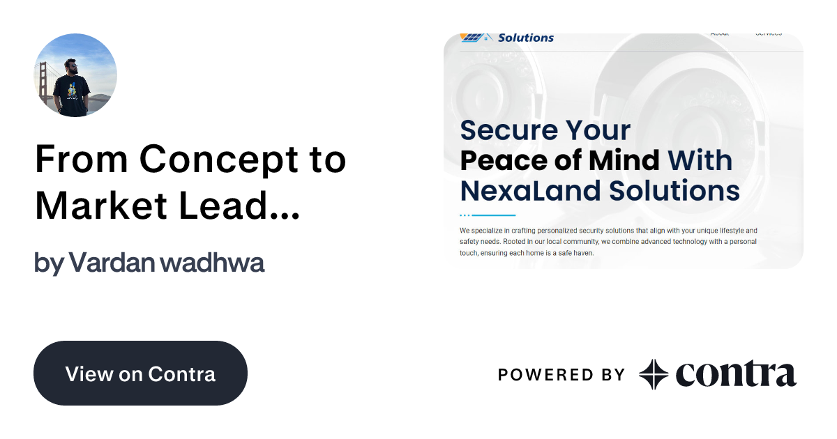 From Concept to Market Leader: Revolutionizing Security Solution by Vardan wadhwa