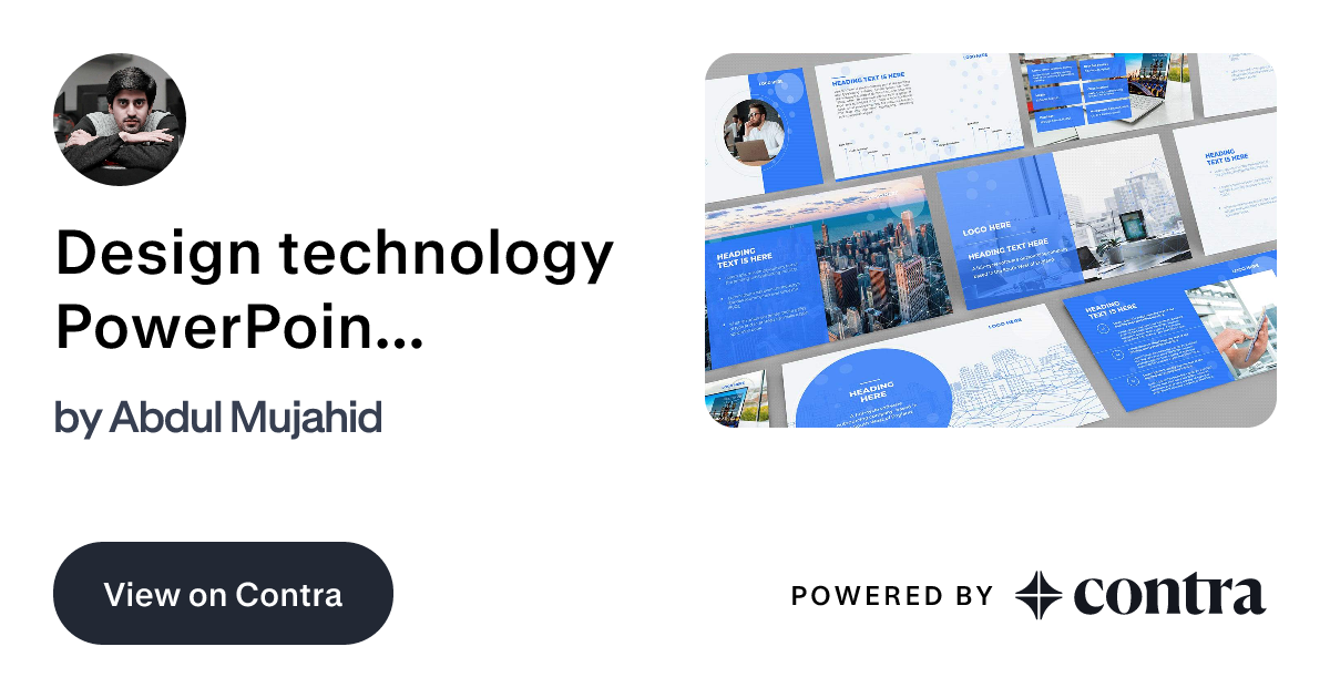 Design technology PowerPoint PPT Clean & Modern :: Behance by Abdul Mujahid
