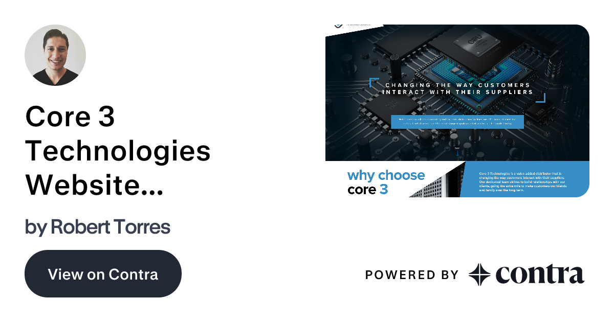 Core 3 Technologies Website Design by Robert Torres
