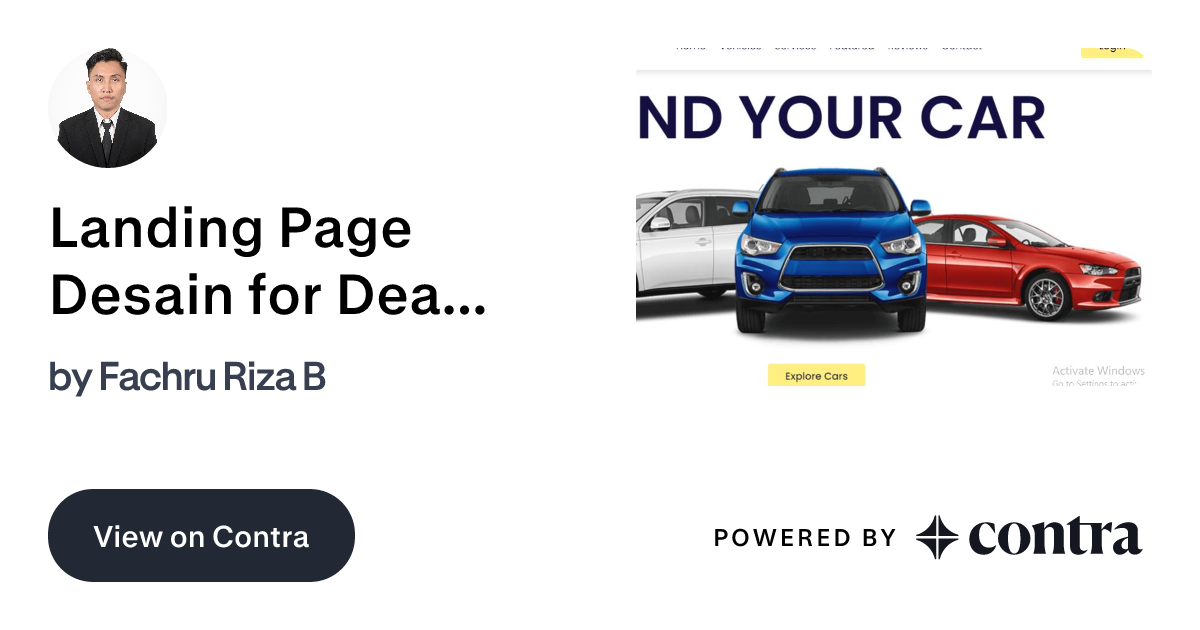 Landing Page Desain for Dealer Car by Fachru Riza B