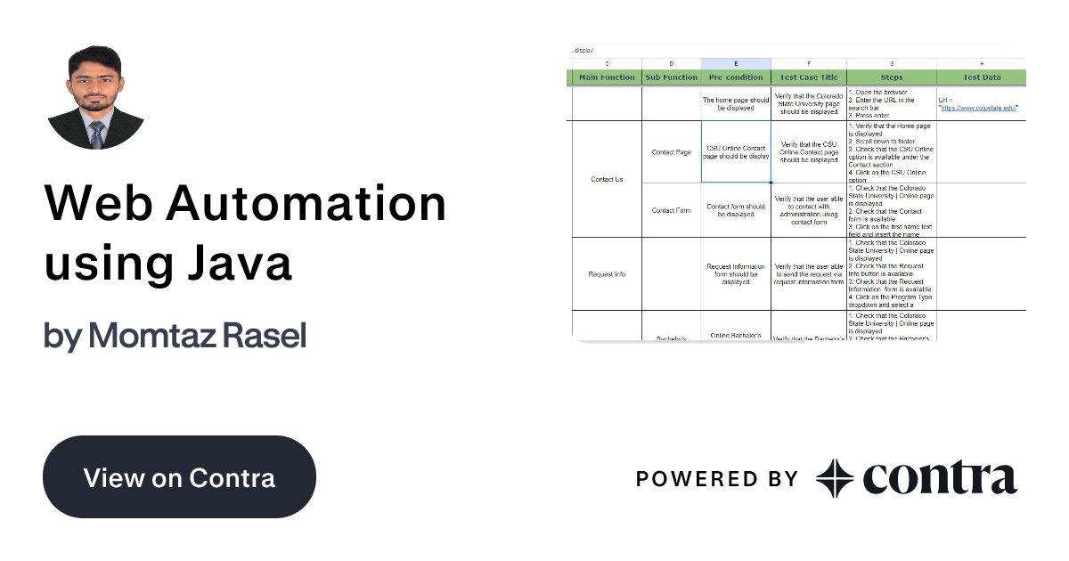 Web Automation using Java by Momtaz Rasel