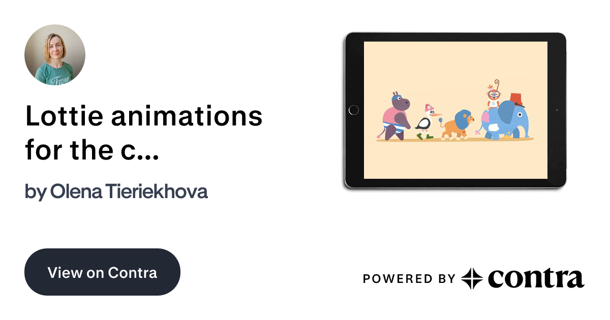 Lottie animations for the children's app Totoli by Olena Tieriekhova