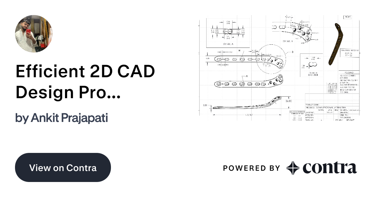Efficient 2D CAD Design Project with AutoCAD Industrial Part by Ankit ...