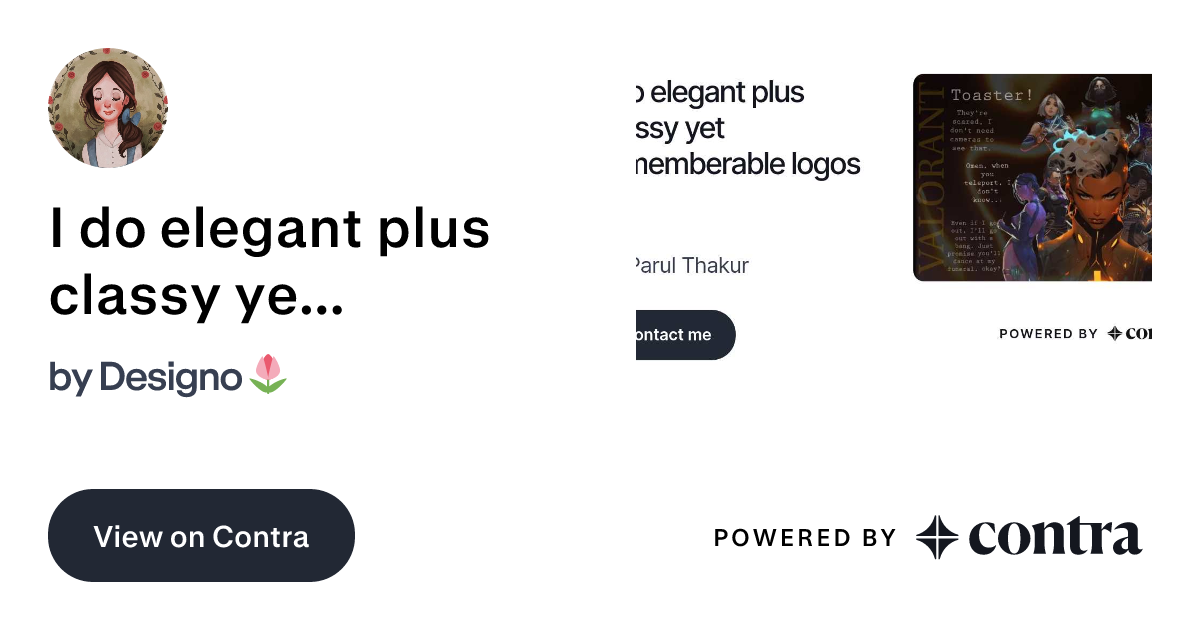 I do elegant plus classy yet rememberable logos by Designo 🌷