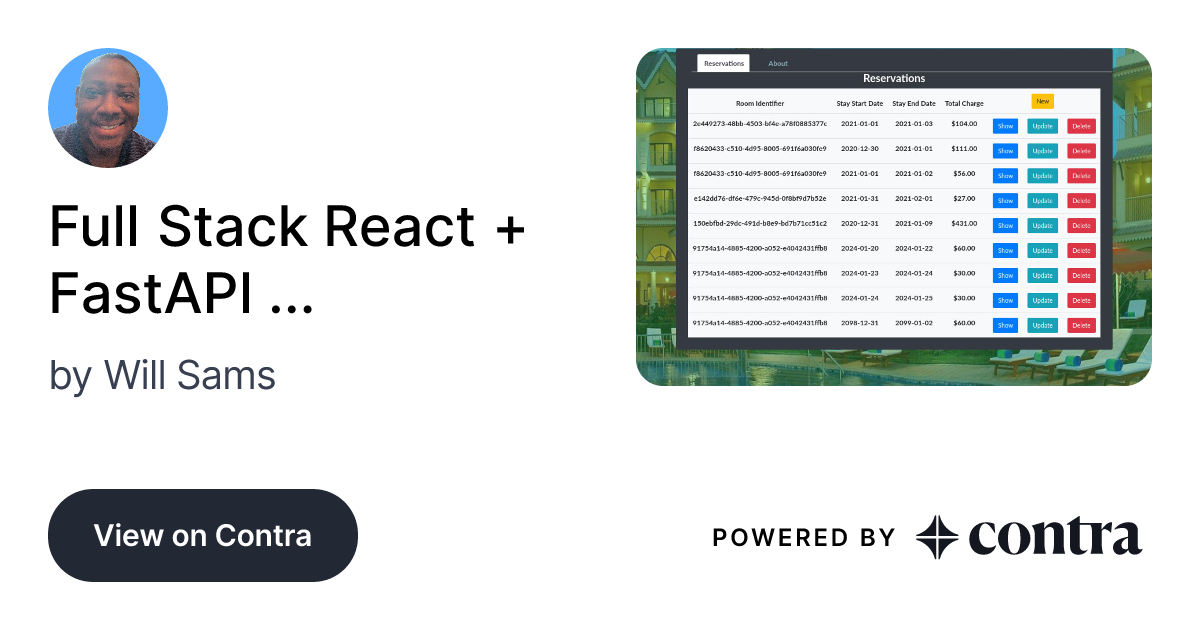 Full Stack React Fastapi Example Typescriptpython By Will Sams 2248