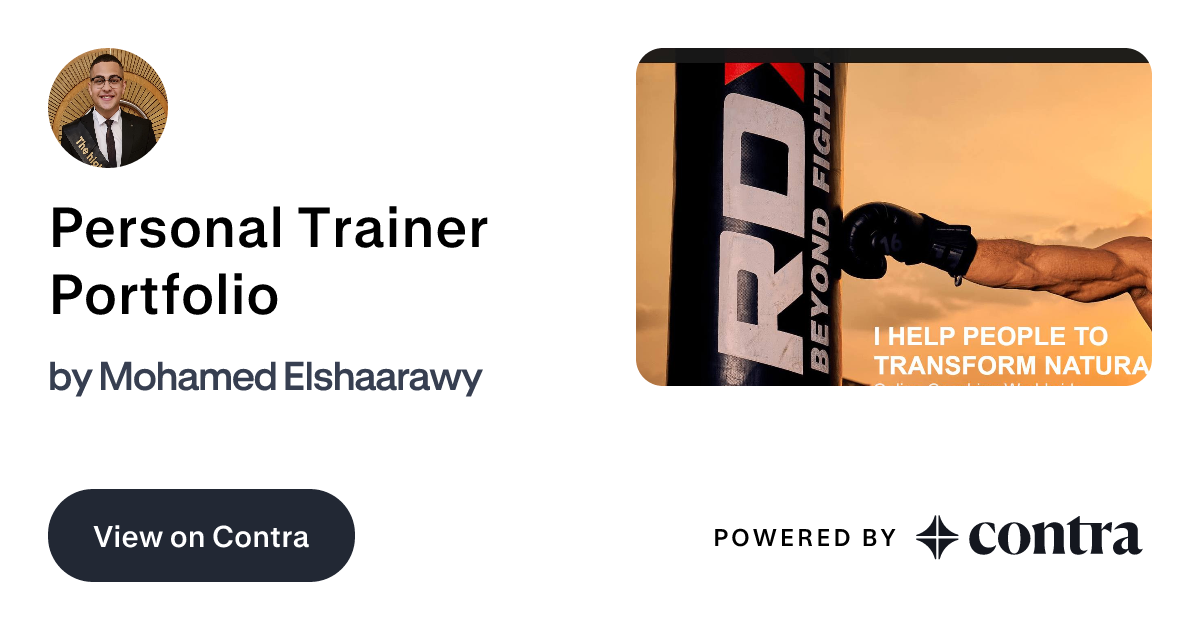 Personal Trainer Portfolio by Mohamed Elshaarawy