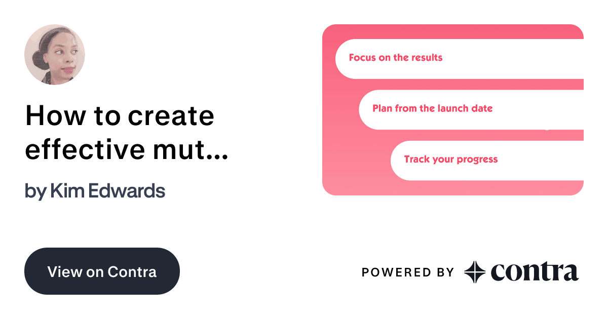 How to create effective mutual action plans by Kim Edwards