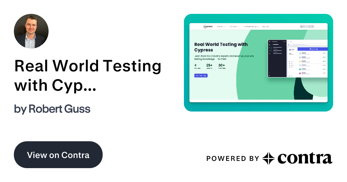 Real World Testing with Cypress | Technical Writer & Developer by ...