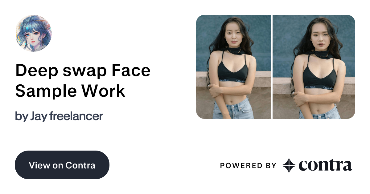 Deep swap Face Sample Work by Jay freelancer